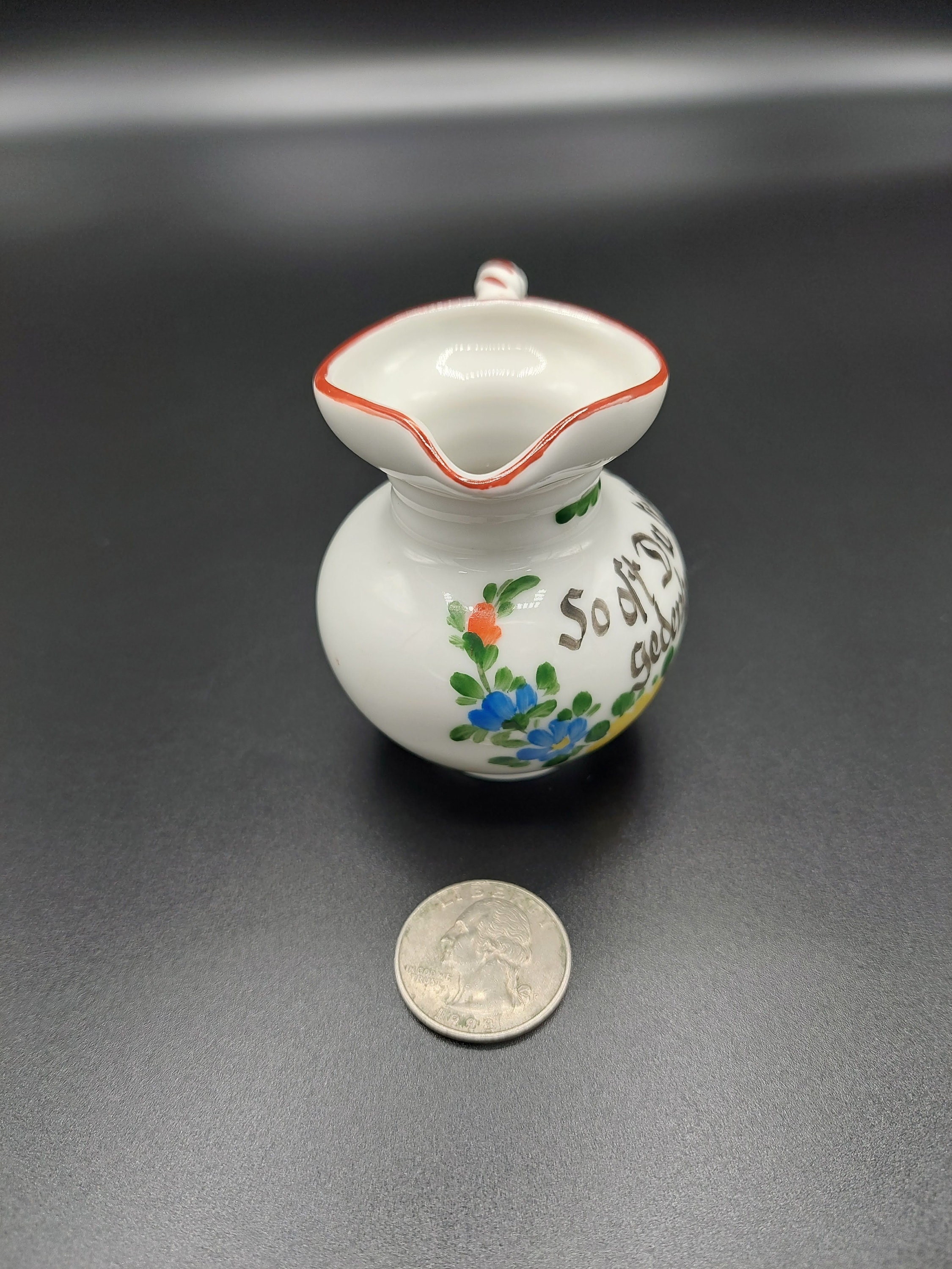 Vintage Miniature Pitcher With German Saying Made in Bavaria - Etsy