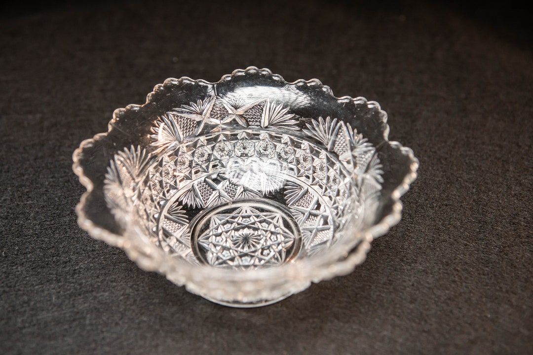 Antique EAPG Berry Bowl by Bryce Higbee & Co. Ten-pointed Star Circa ...