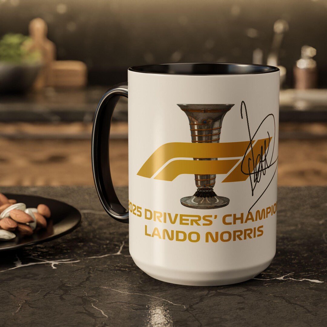 2025 F1 Drivers Champion Landon Norris Mug 11oz 15oz | Racing Coffee ...