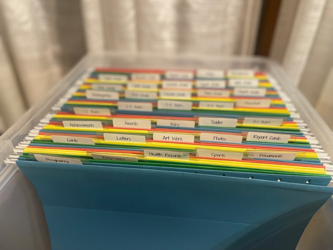 Kids Keepsake Box Hanging File Labels - Etsy