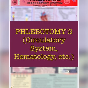 Phlebotomy PDF 6 Pages Study Guide (plus 3 Free Extra Pages) 9 Pages ...