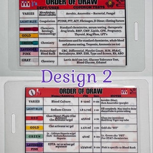 Order of Draw Badge Card With BADGE REEL - Etsy