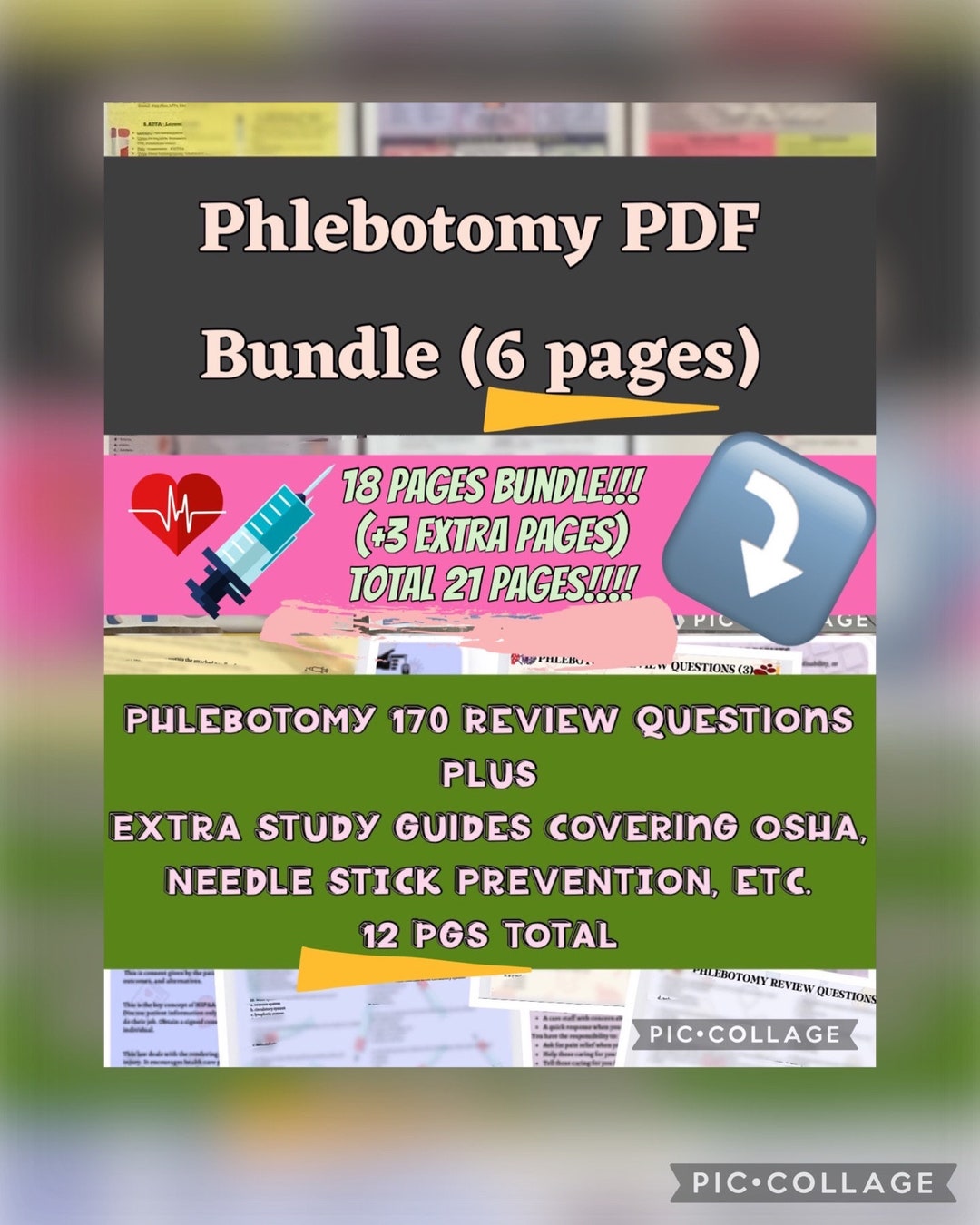Phlebotomy Study Guide Bundle: Plus 170 Review Questions (PDF Download ...