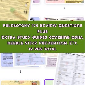 Phlebotomy Study Guide Bundle: Plus 170 Review Questions (PDF Download ...