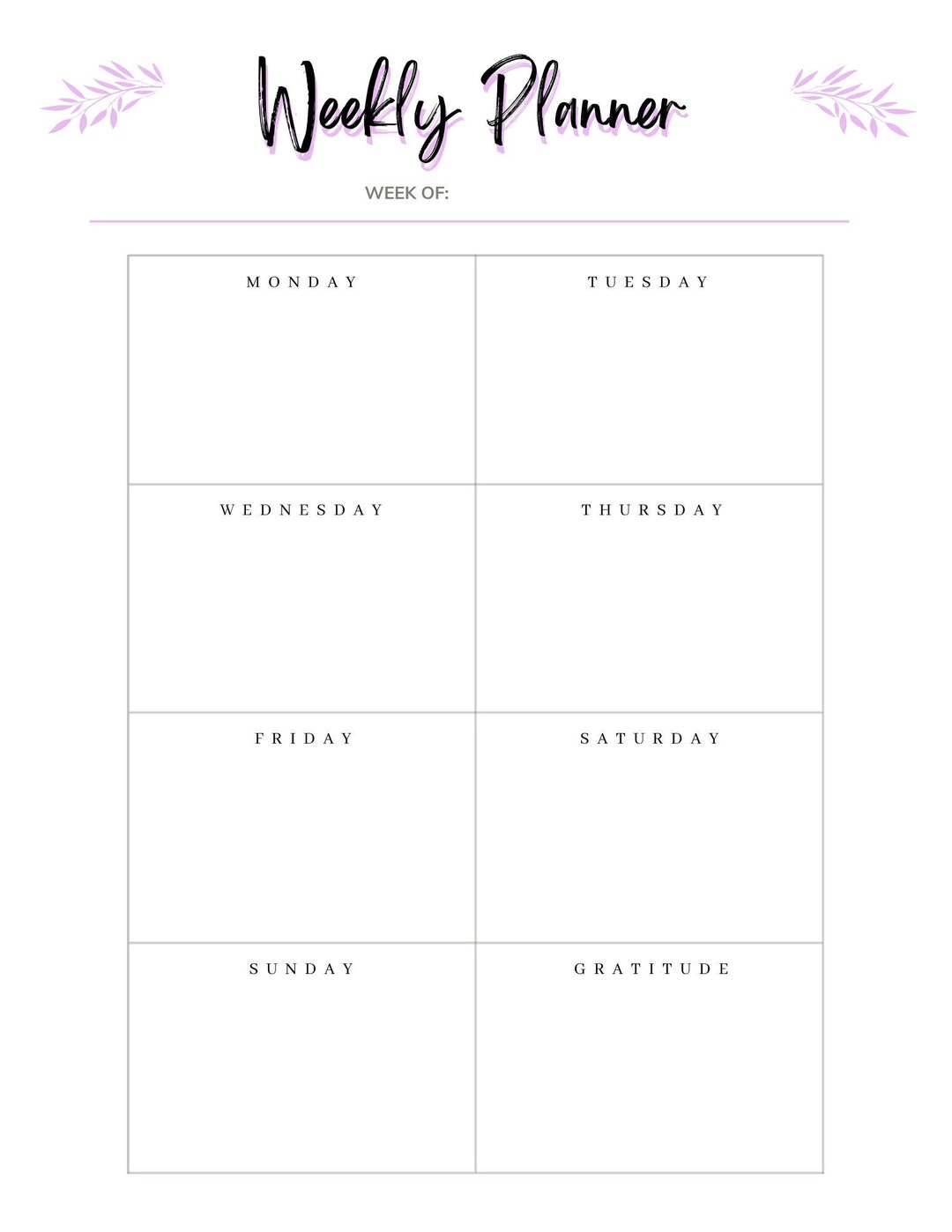 Super Aesthetic Weekly Planner, Instant Download - Etsy