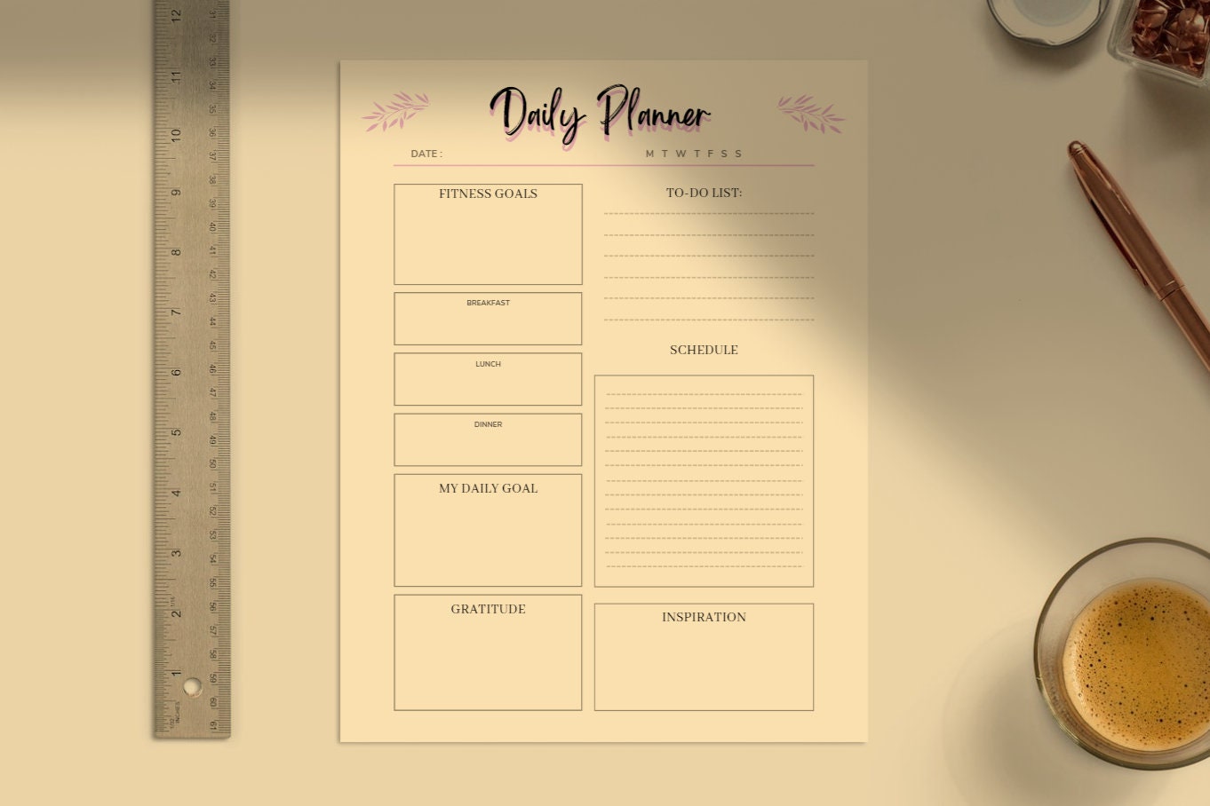 Super Aesthetic Daily Planner, Instant Download - Etsy