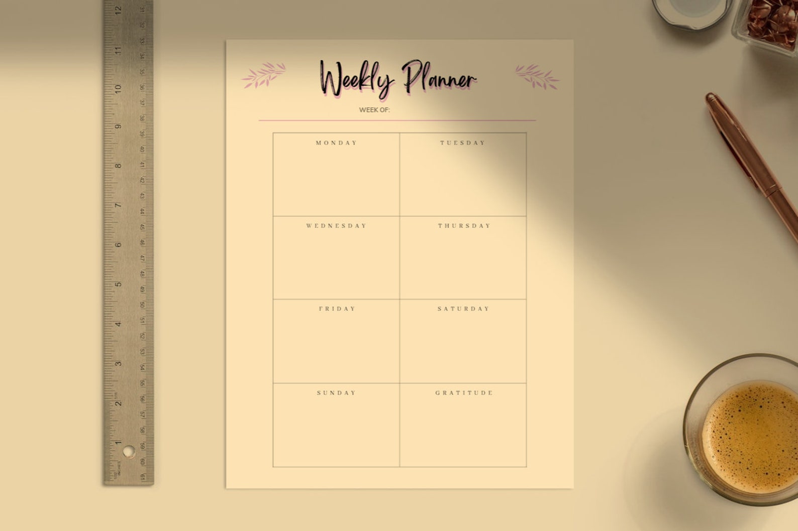 Super Aesthetic Weekly Planner, Instant Download - Etsy