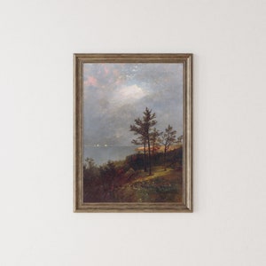 VINTAGE Fall Landscape Art Print, Printable Wall Art Fall Home Decor ...