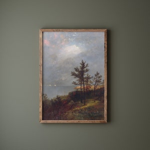 VINTAGE Fall Landscape Art Print, Printable Wall Art Fall Home Decor ...