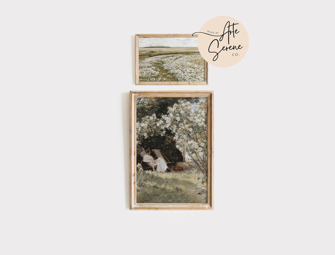 Printable Wall Art Set of 2 Cottagecore Bedroom Art Prints Digital ...