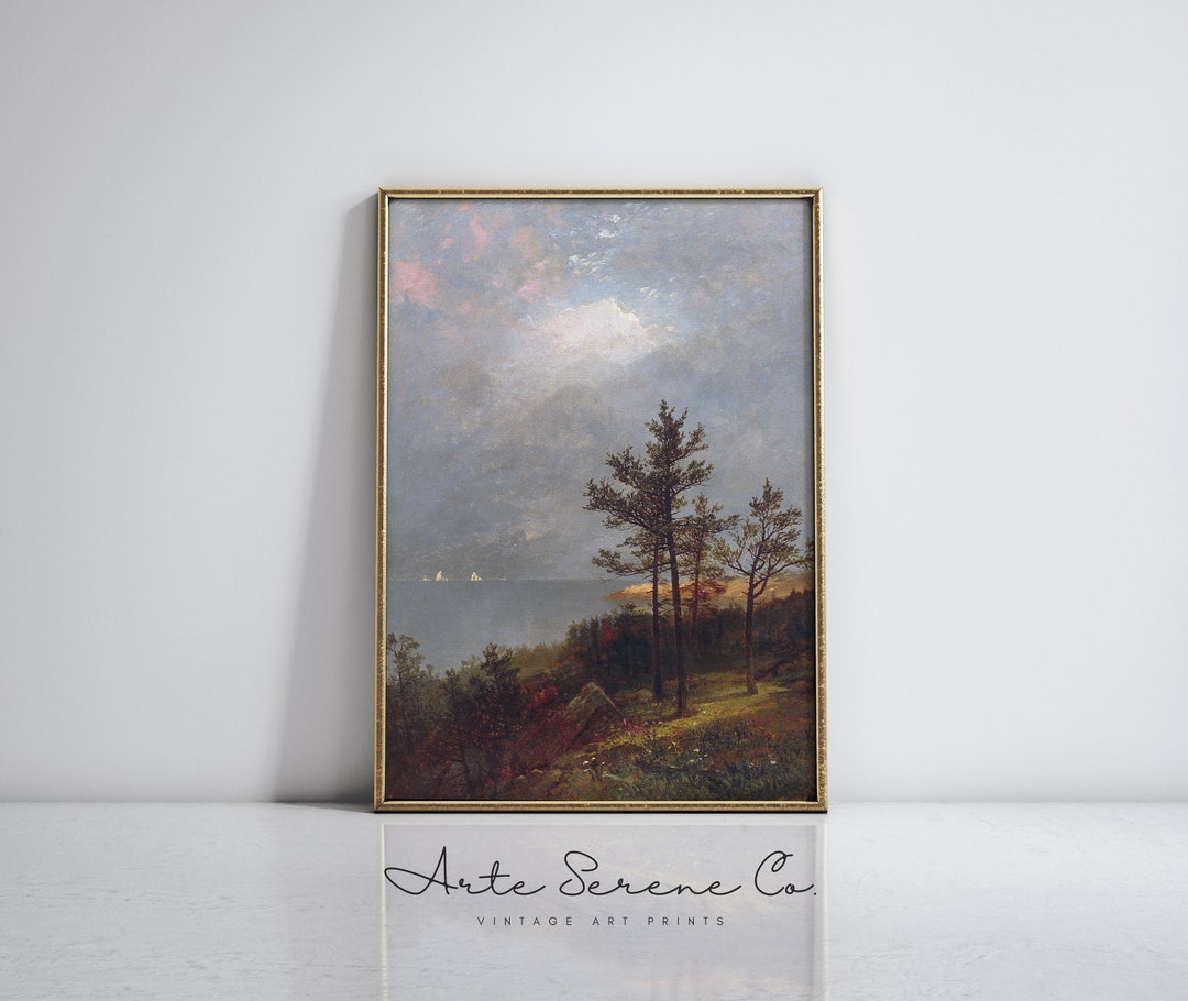 VINTAGE Fall Landscape Art Print, Printable Wall Art Fall Home Decor ...