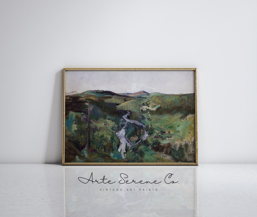 Abstract Landscape Painting Rustic Abstract Mountain Landscape ...