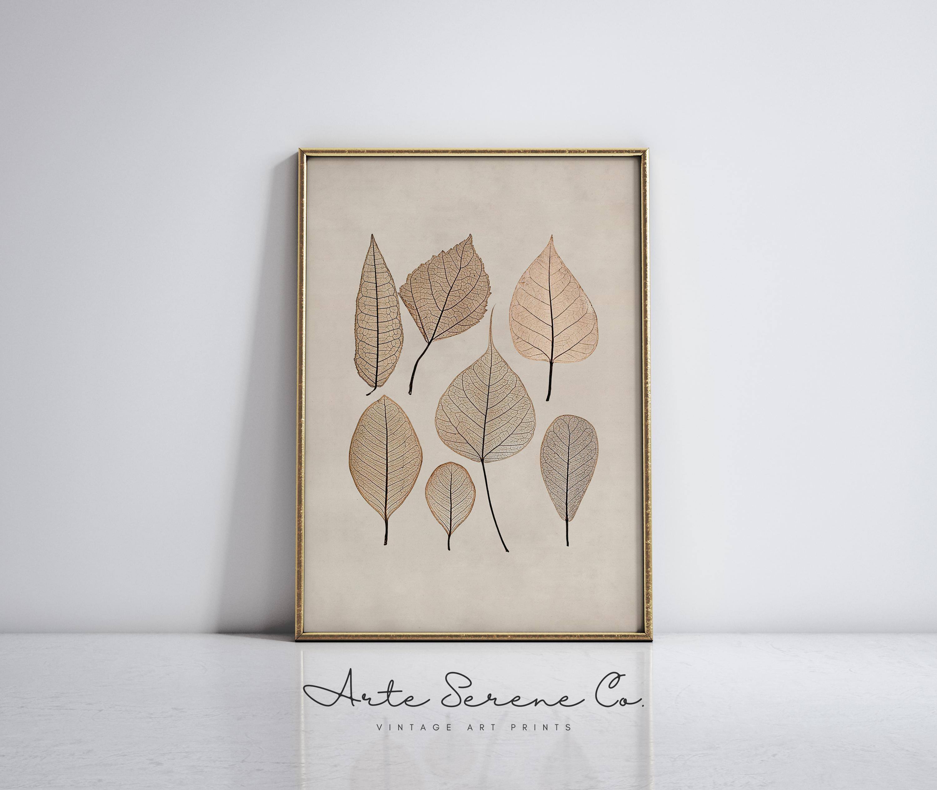 Fall Leaf Art Print PRINTABLE Fall Decor Fall Farmhouse Wall Art ...