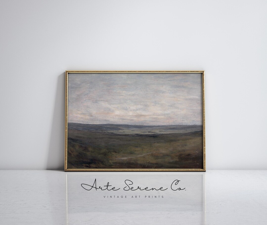 Abstract Tonal Landscape Art Print | Printable Home Wall Art | Vintage ...