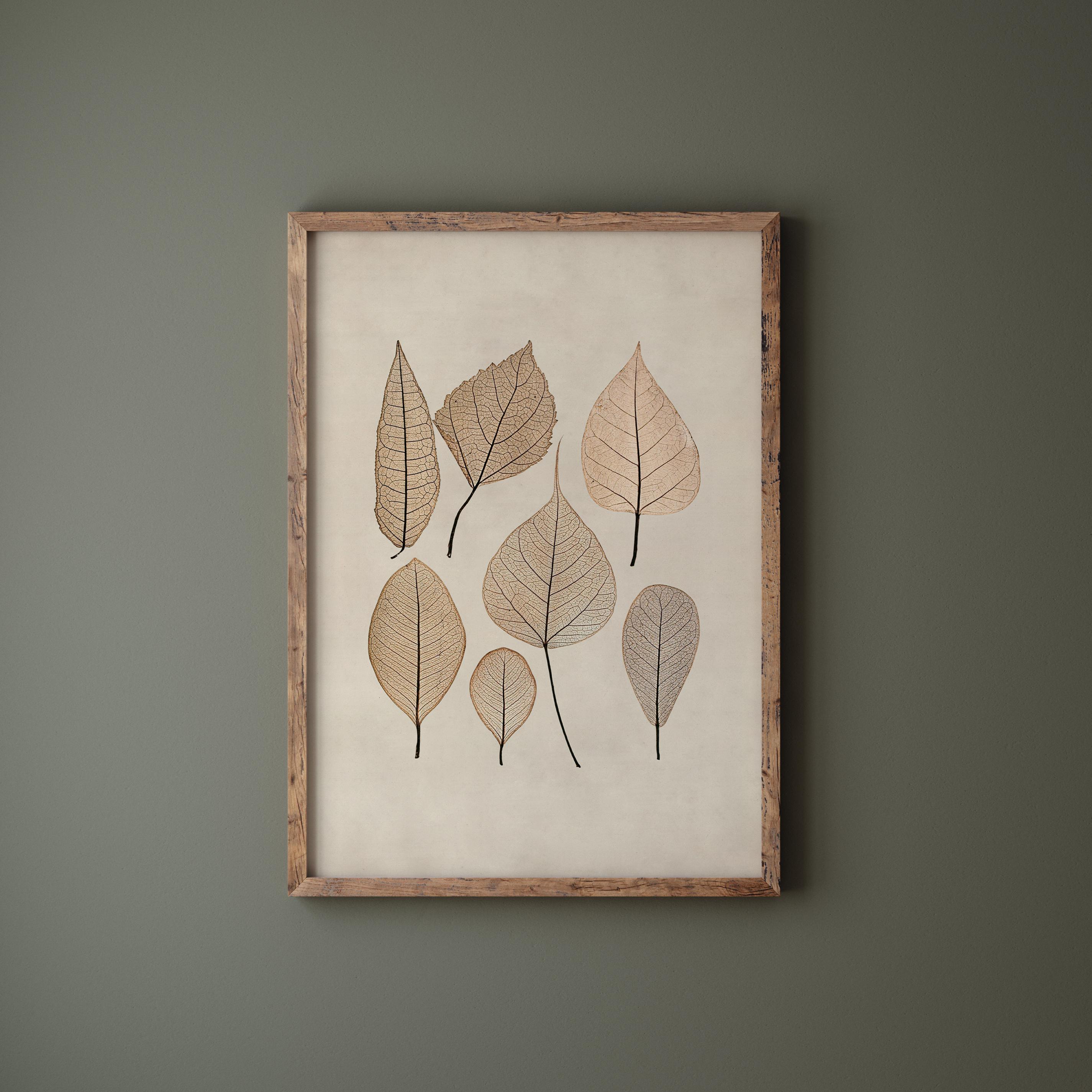 Fall Leaf Art Print PRINTABLE Fall Decor Fall Farmhouse Wall Art ...