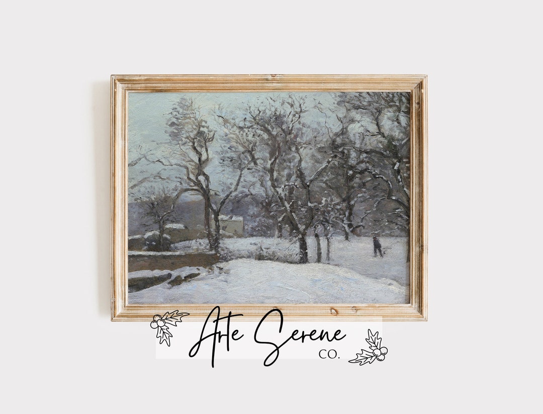 Winter Wall Art Printable, White Christmas Wall Art, Moody Winter Art ...