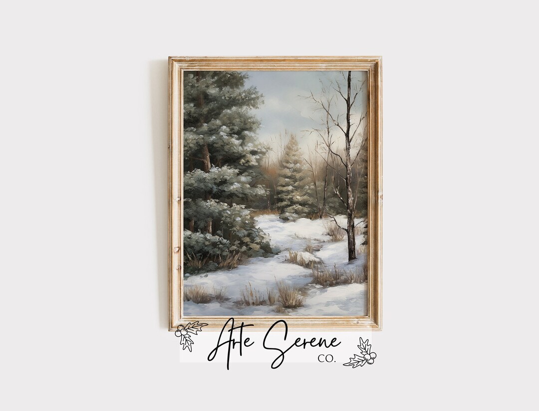 Winter Wall Art Living Room Holiday Decor Farmhouse Winter - Etsy