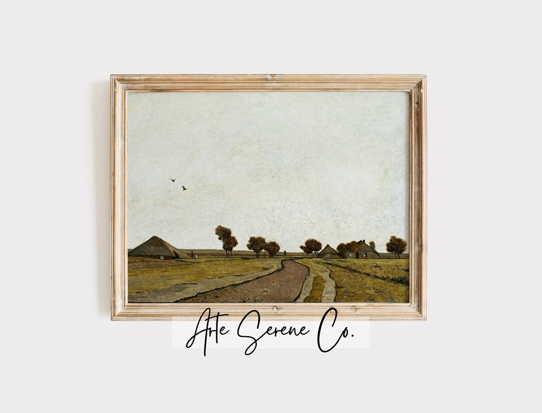 VINTAGE Printable Wall Art Rustic Landscape Art Print Rustic Farmhouse ...