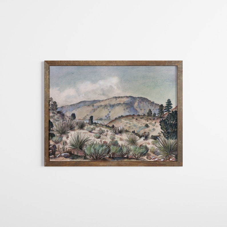 Southwestern Printable Desert Landscape Art Print DIGITAL PRINTS ...