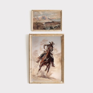 VINTAGE Southwestern Gallery Wall Collection Western Cowboy - Etsy