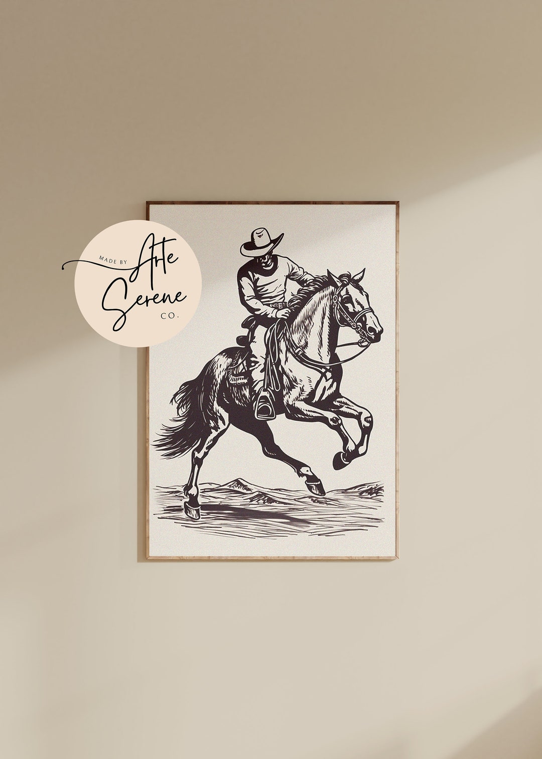 Southwestern Cowboy Art Print Western Wall Art Southwestern Wall Art ...