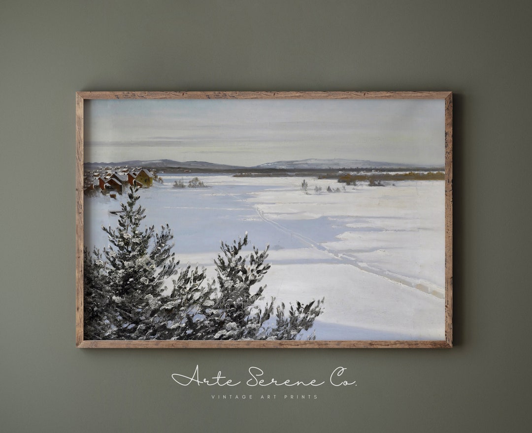Winter Wall Art, Living Room Holiday Decor, Farmhouse Winter Art Prints ...