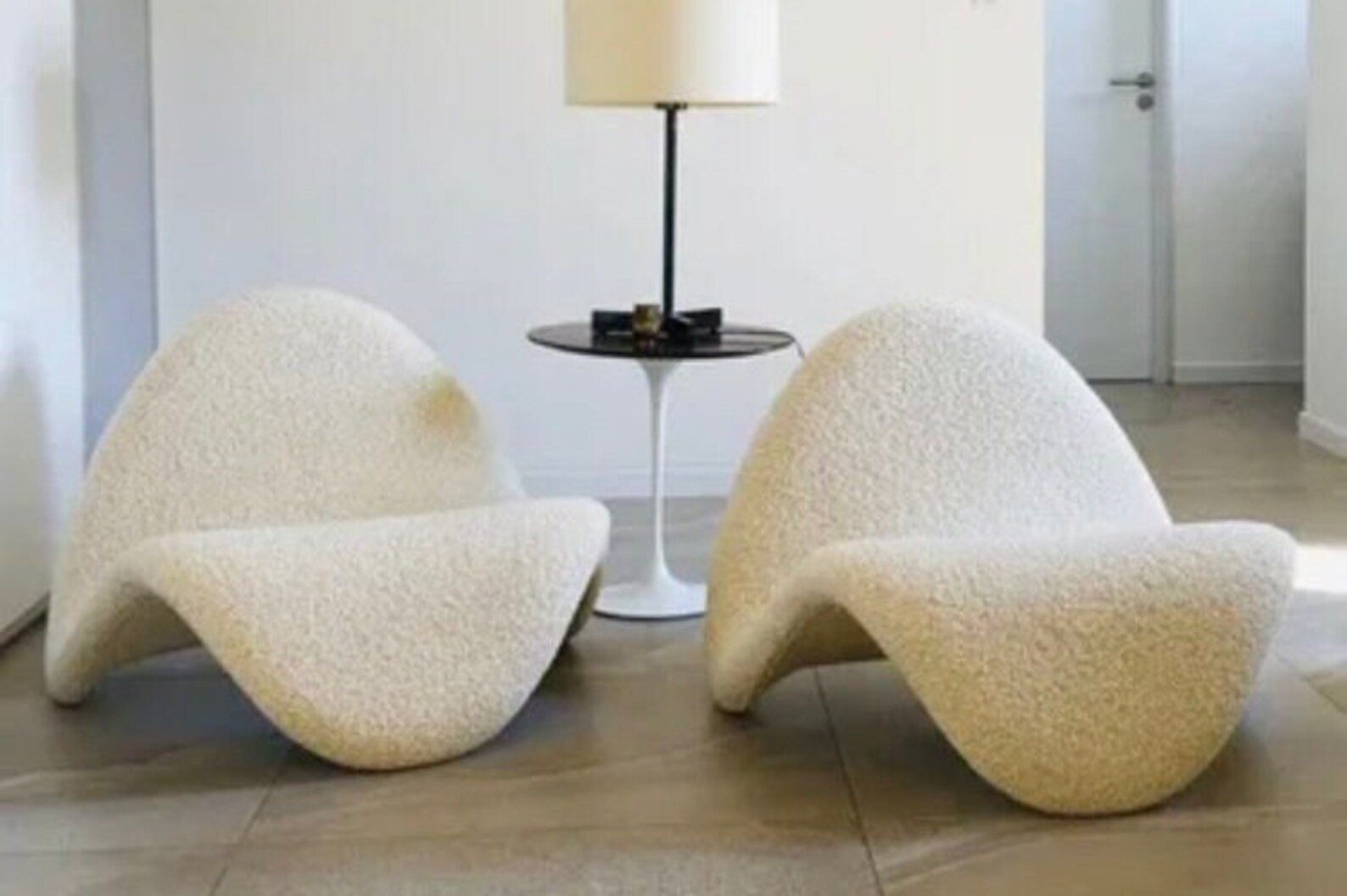Modern Cream Fabric Chair - Etsy