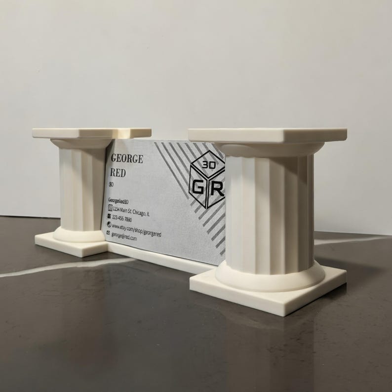 3D Printed Doric Column Business Card Holder | Greek Architecture Desk ...