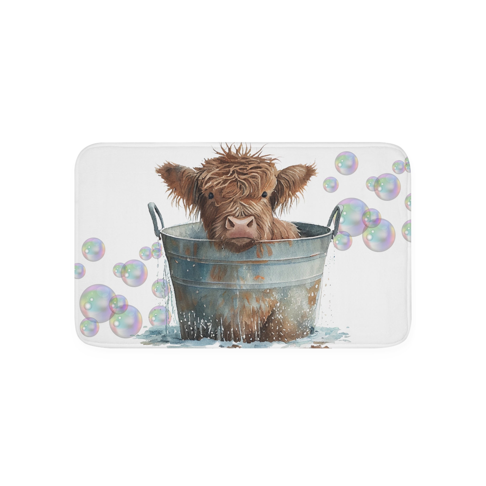 Cute Wooly Cow Memory Foam Bath Mat Bathroom Decor Country - Etsy