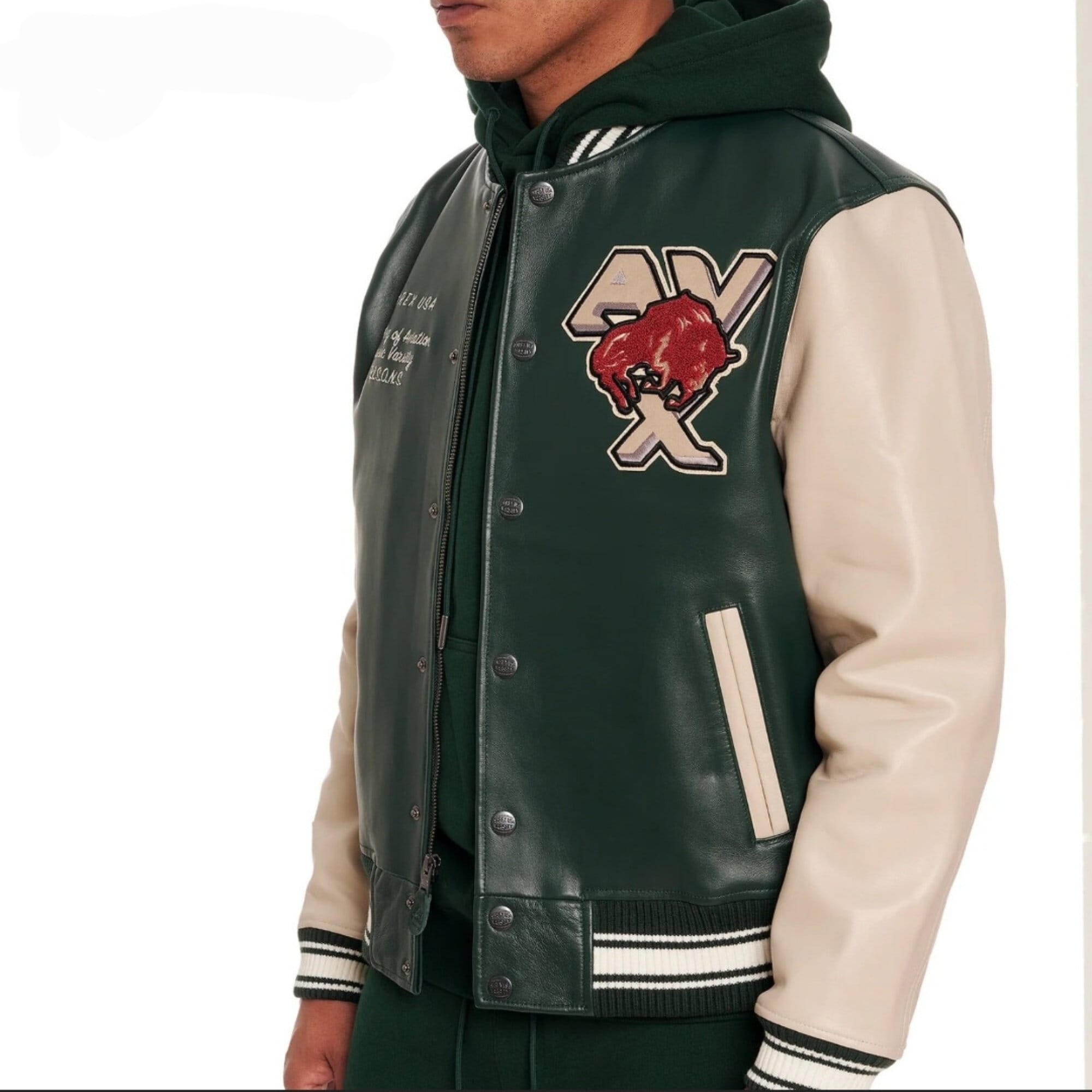 Bison Varsity Jacket, USA Edition Jacket, Varsity Leather Jacket, Team ...