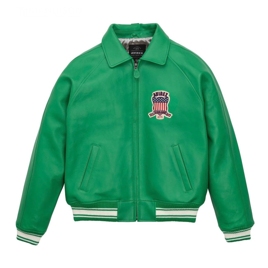 Icon Jacket in Green Color, USA Edition Jacket, Military Bomber Leather ...