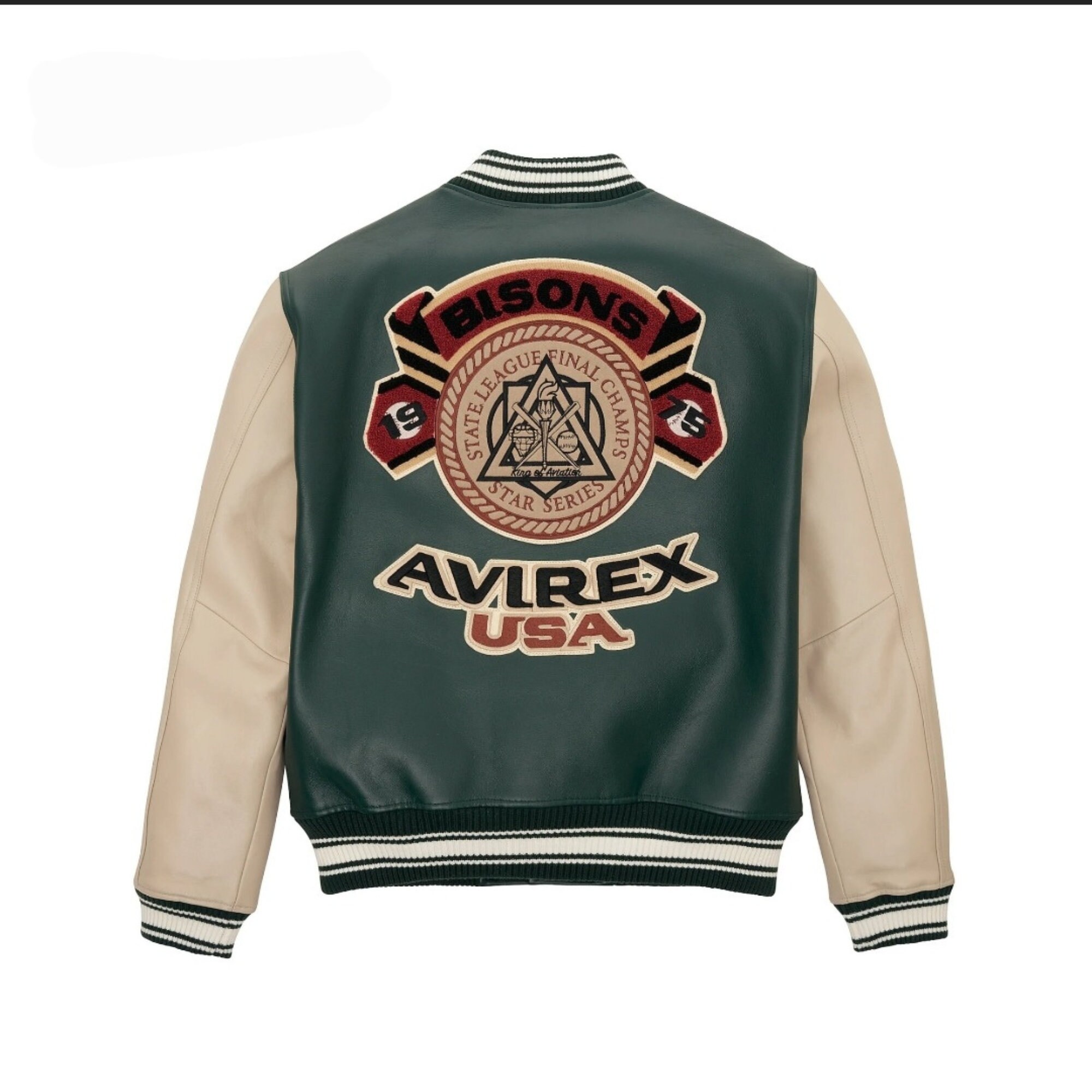 Bison Varsity Jacket, USA Edition Jacket, Varsity Leather Jacket, Team ...