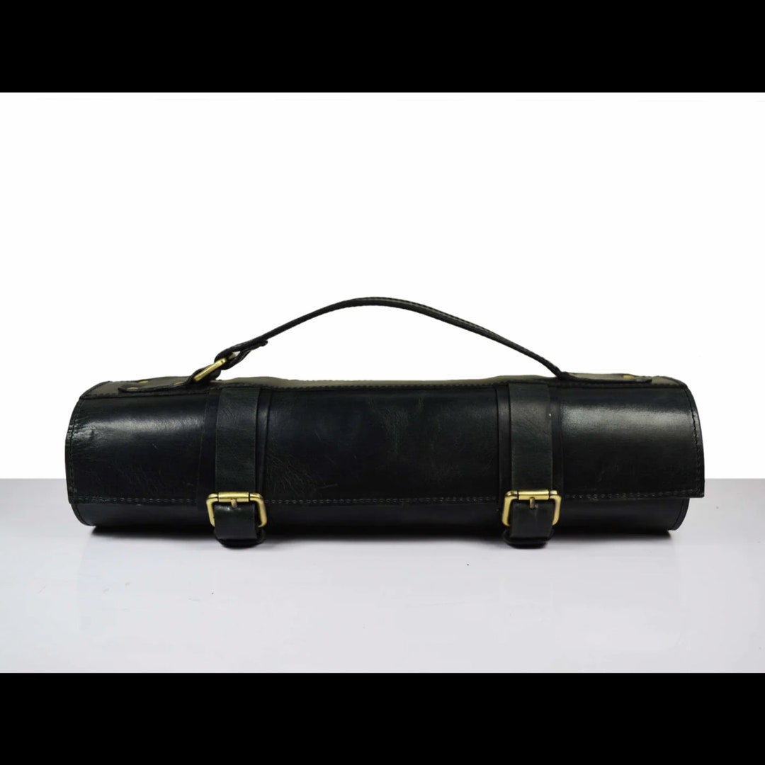 Leather Knife Roll, Cowhide Leather Knife Roll, Personalized Knife Roll ...