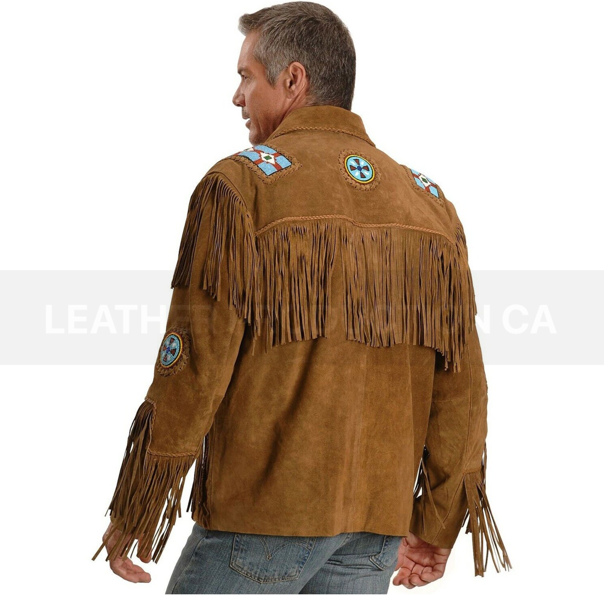 Men's Native American Suede Leather Jacket Western - Etsy