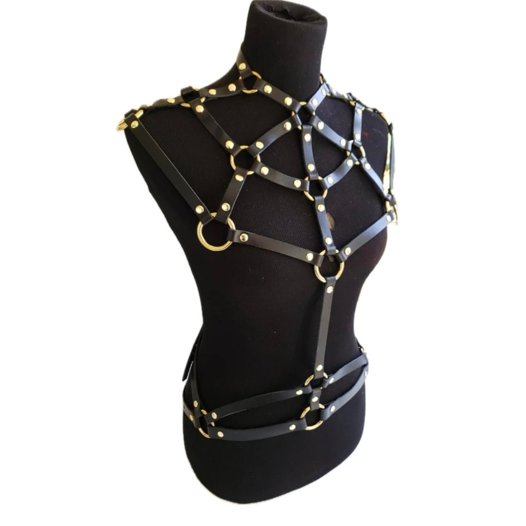 Handmade Leather Harness, BDSM Harness, Body Bondage Harness, Body ...