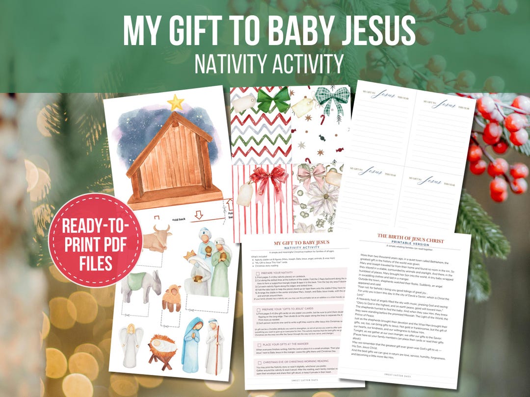 My Gift to Baby Jesus – Printable Nativity Activity (instant PDF ...