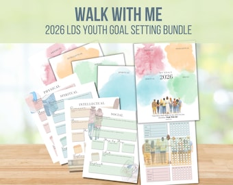 LDS 2026 Youth Theme Goal Setting Bundle (PDF Download & Editable Canva ...