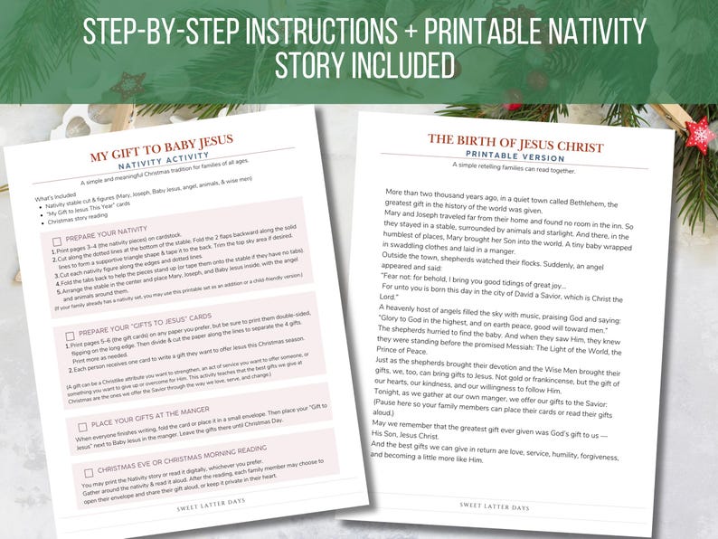 My Gift to Baby Jesus – Printable Nativity Activity (instant PDF ...