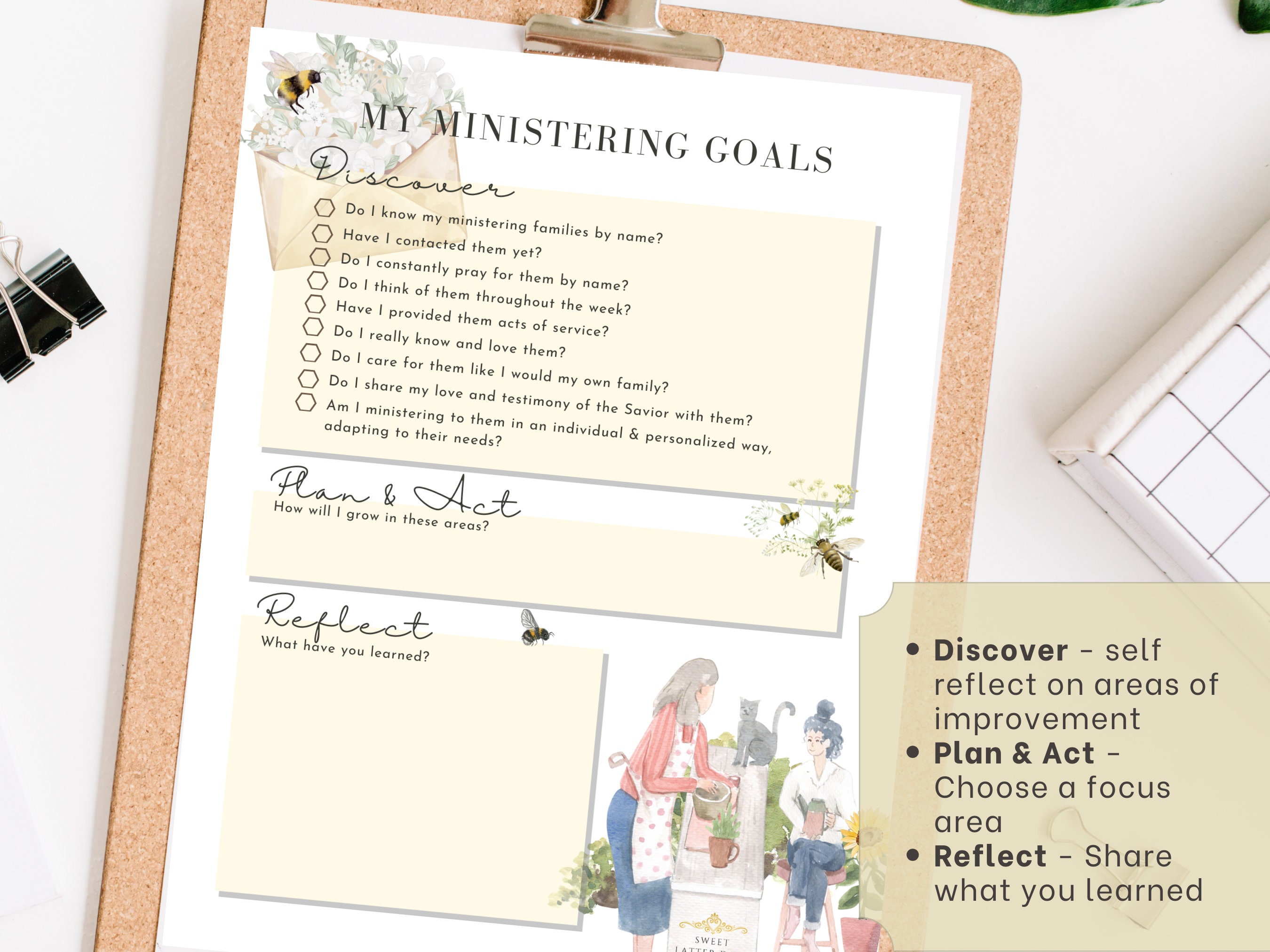 LDS Ministering Bees Activity Bundle, Relief Society, Young Women ...