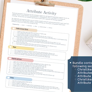 LDS Missionary Christlike Attributes Activity Bundle (canva Template ...