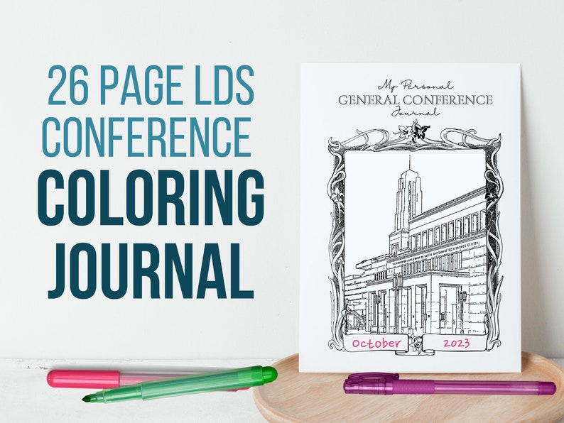 Printable General Conference Coloring Journal Notebook for Young Women ...