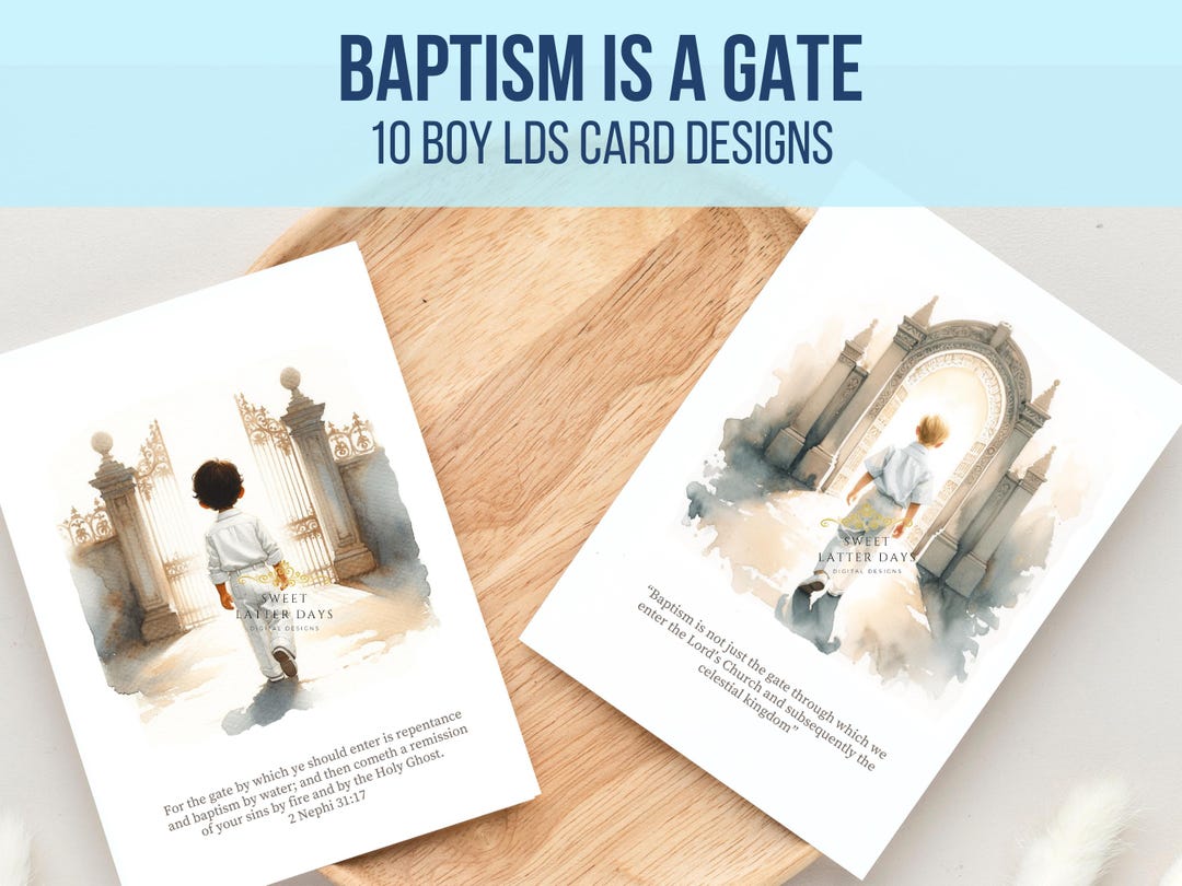 LDS Baptism Card Set for Boys: Primary Program (PDF Download) - Etsy