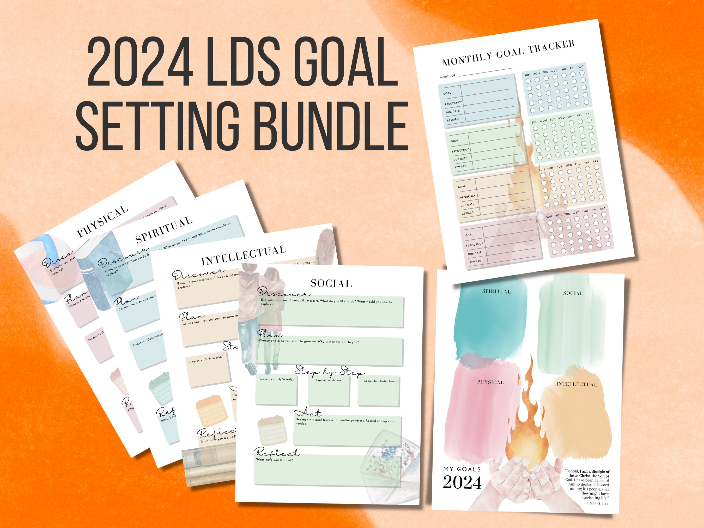 LDS 2024 Youth Theme Goals Bundle, I Am a Disciple of Jesus Christ ...