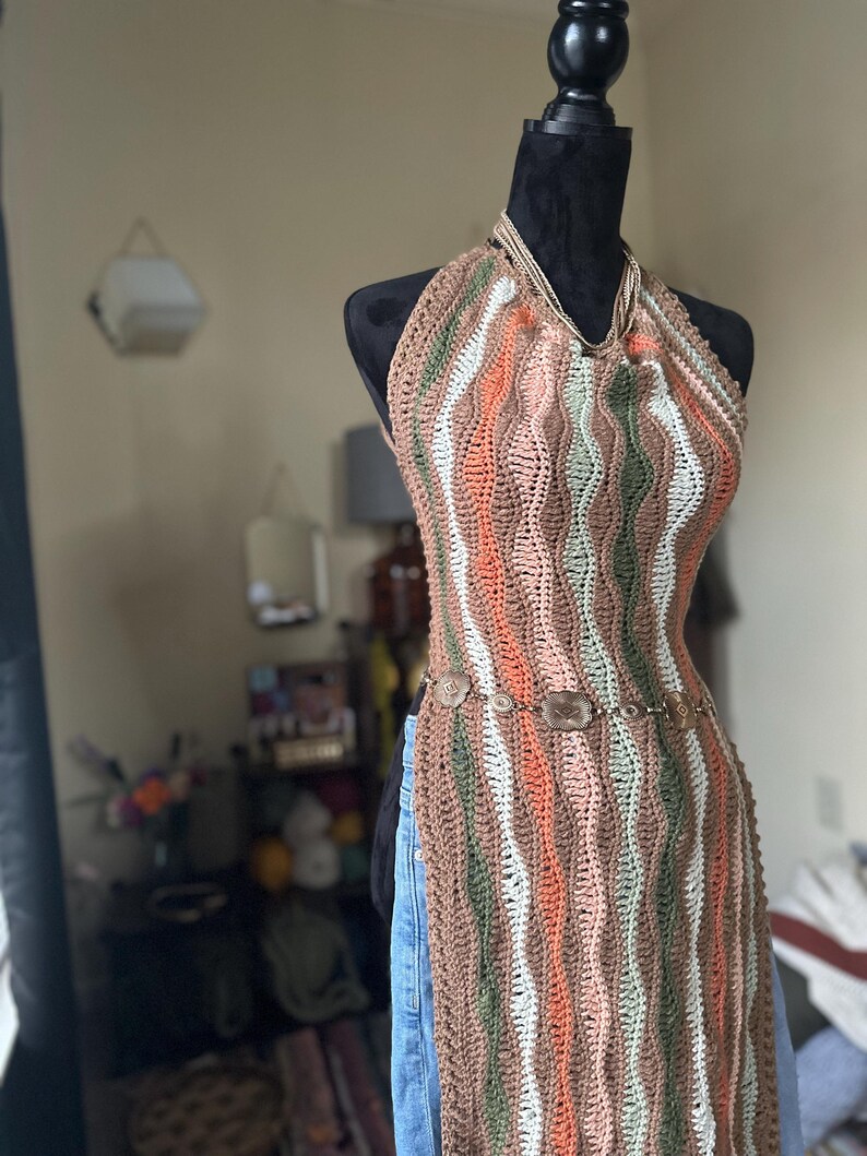 Adrien Top Crochet Pattern | Retro Backless Apron Style | Instant PDF ...