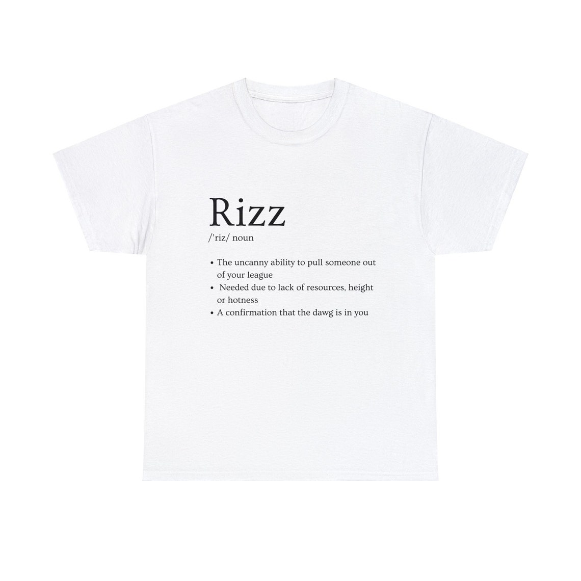 Rizz Definition Shirt, Funny Tshirt, Gift for Him, Gift for Her, Funny ...