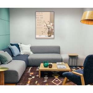 Bible Verse Wall Art, Psalm 46 5 Canvas Wall Art, Inspirational Bible ...