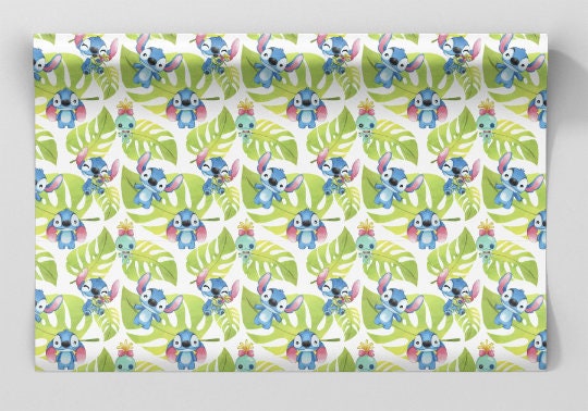 Stitch Wrapping Paper Sheets - Disney Lilo and Stitch Birthday Party ...