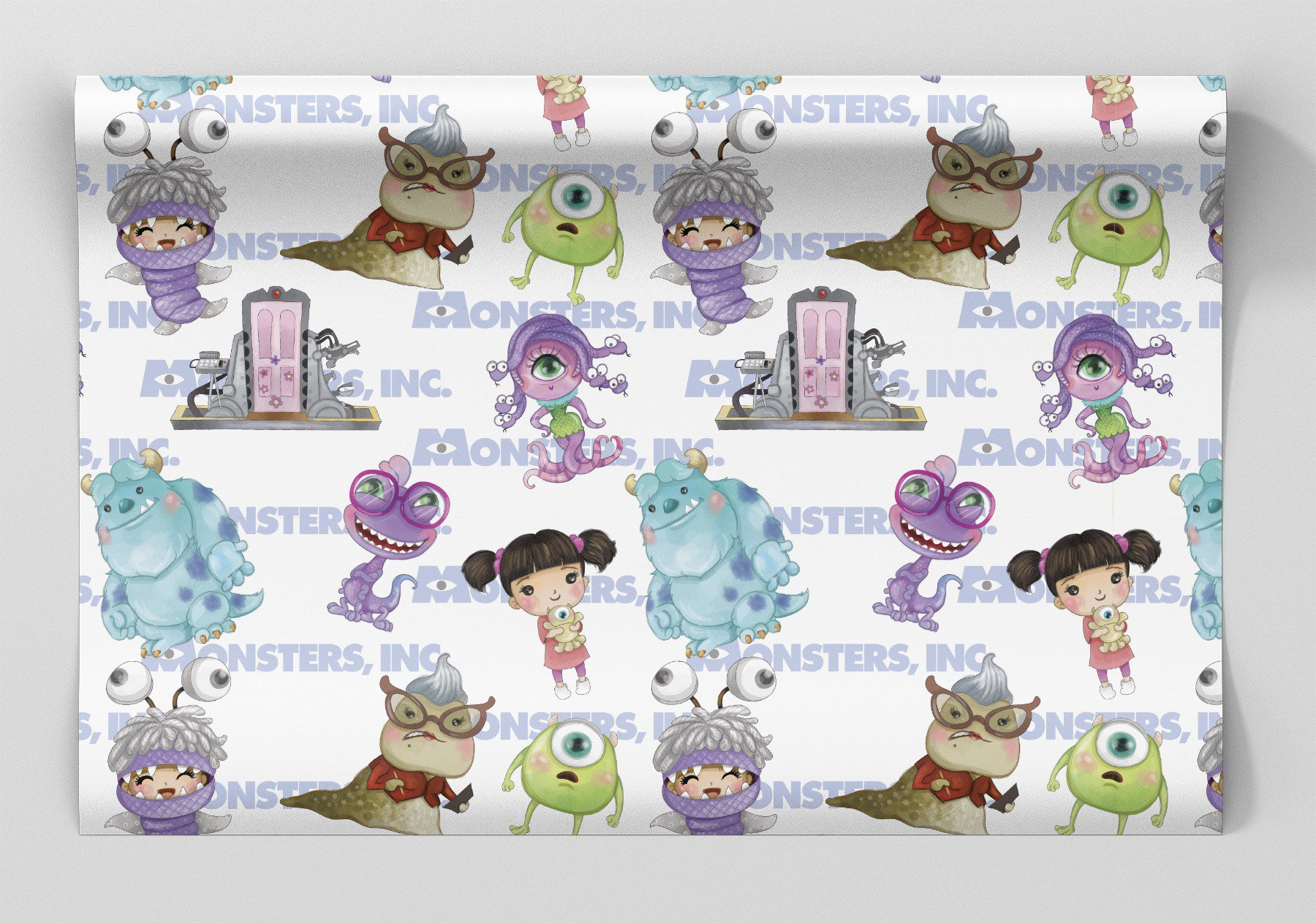 Monsters Inc Wrapping Paper Sheets Designed & Sold By Hybrid Sweep