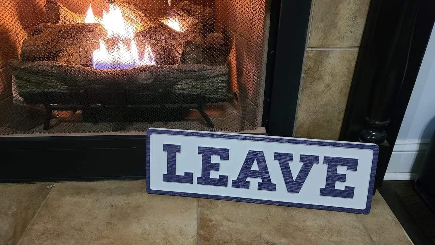 Leave Sign - Etsy
