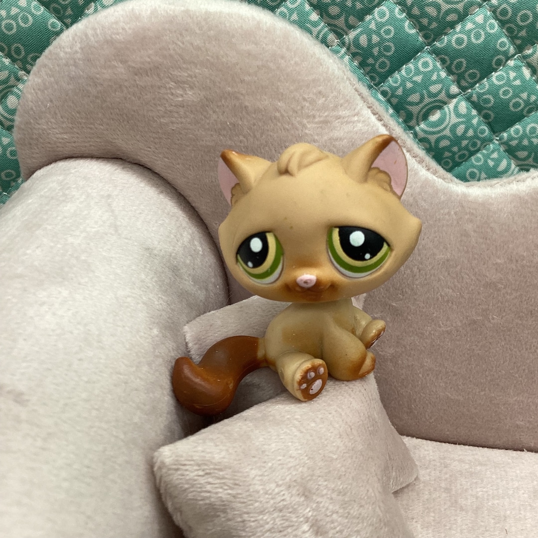 Littlest Pet Shop Lps 194 Siamese Kitten Authentic Green Dot Eyes pet ...